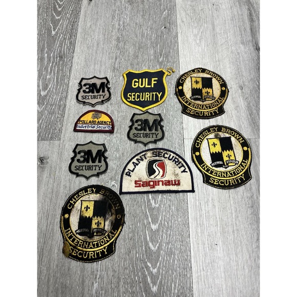 Design | Lot Of 9 Assorted Vintage Security Patches 3m Chesley Brown ...
